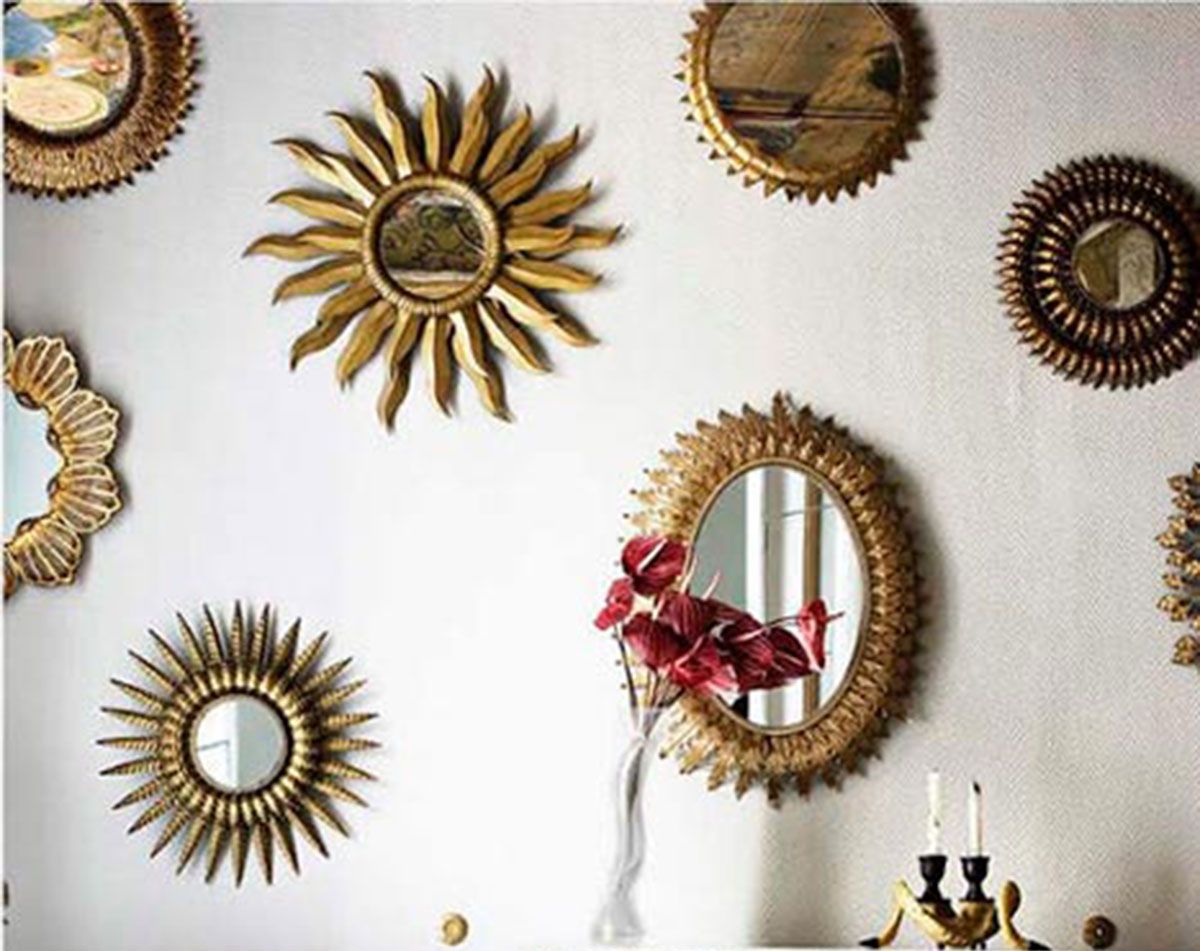 Espejos sol, una dorada tentación - DecorarMiCasa Blog